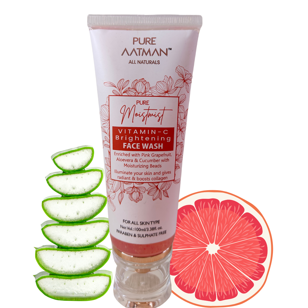 Vitamin C Face Wash-Brightens the Skin With PinkGrape Fruit & Cucumber ...