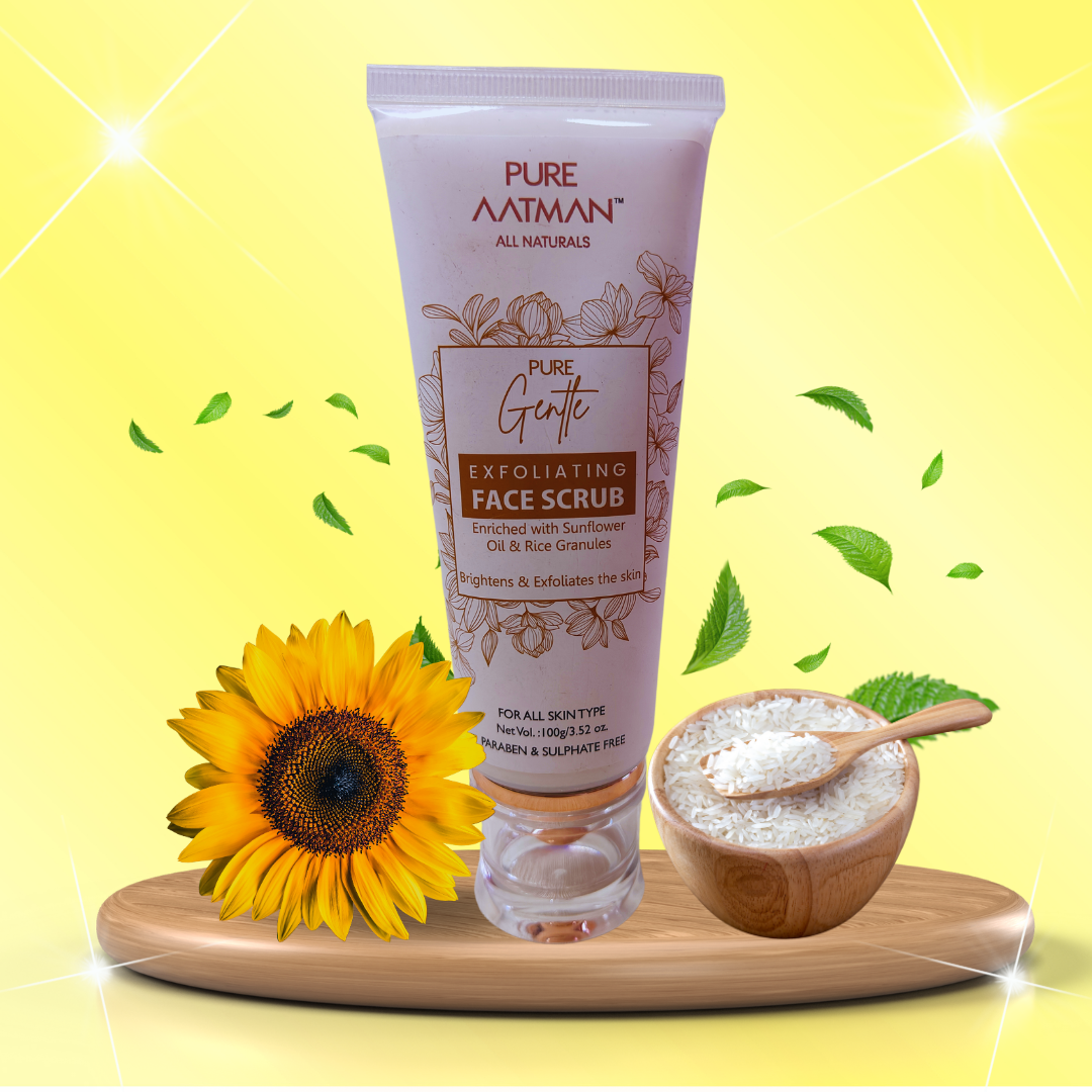 Best Exfoliator For Face | Pure Ritual – Sunflower Face Scrub |Tanning ...