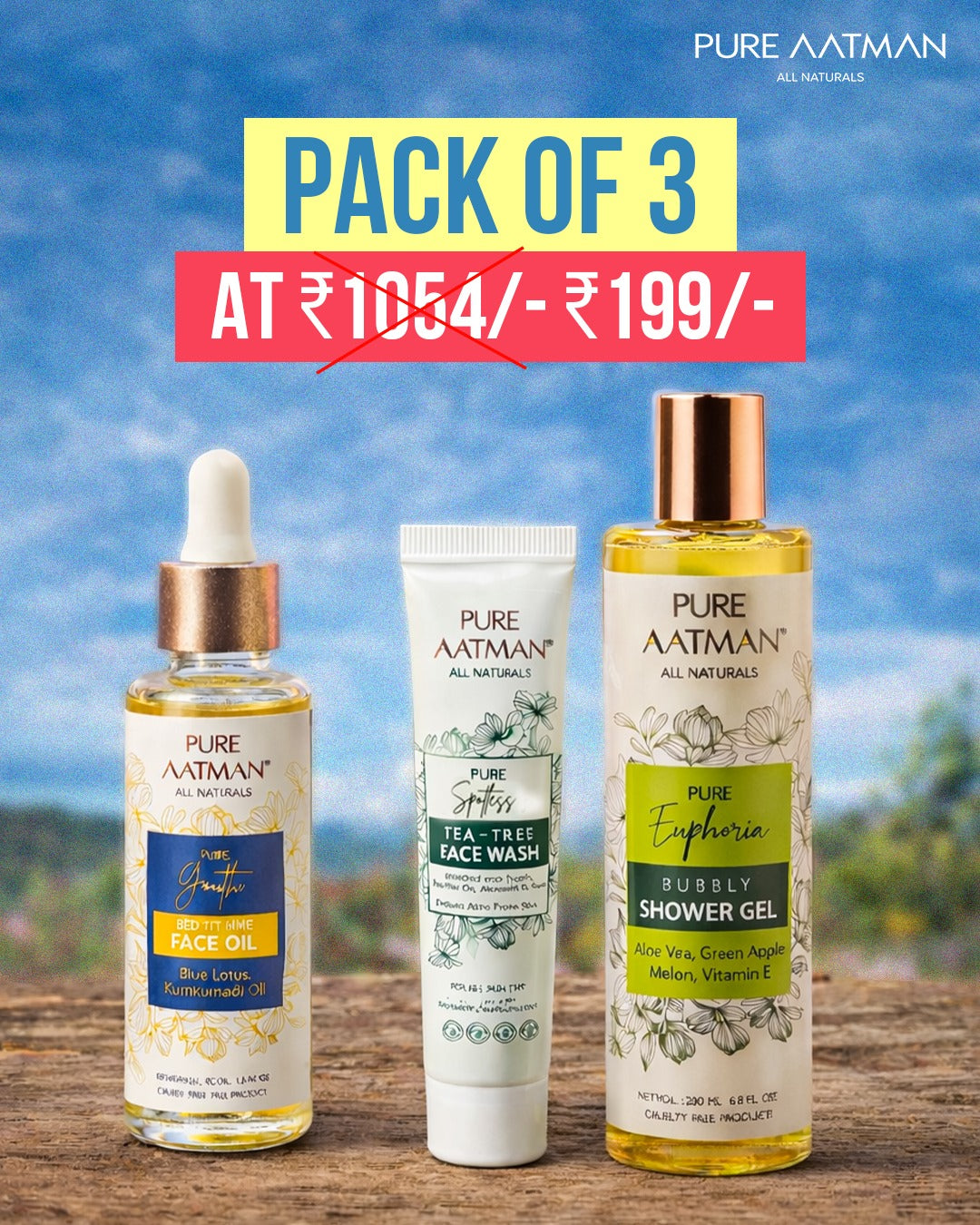 Glow & Refresh Ritual – Pack of 3 Now at ₹199 – Pure Aatman